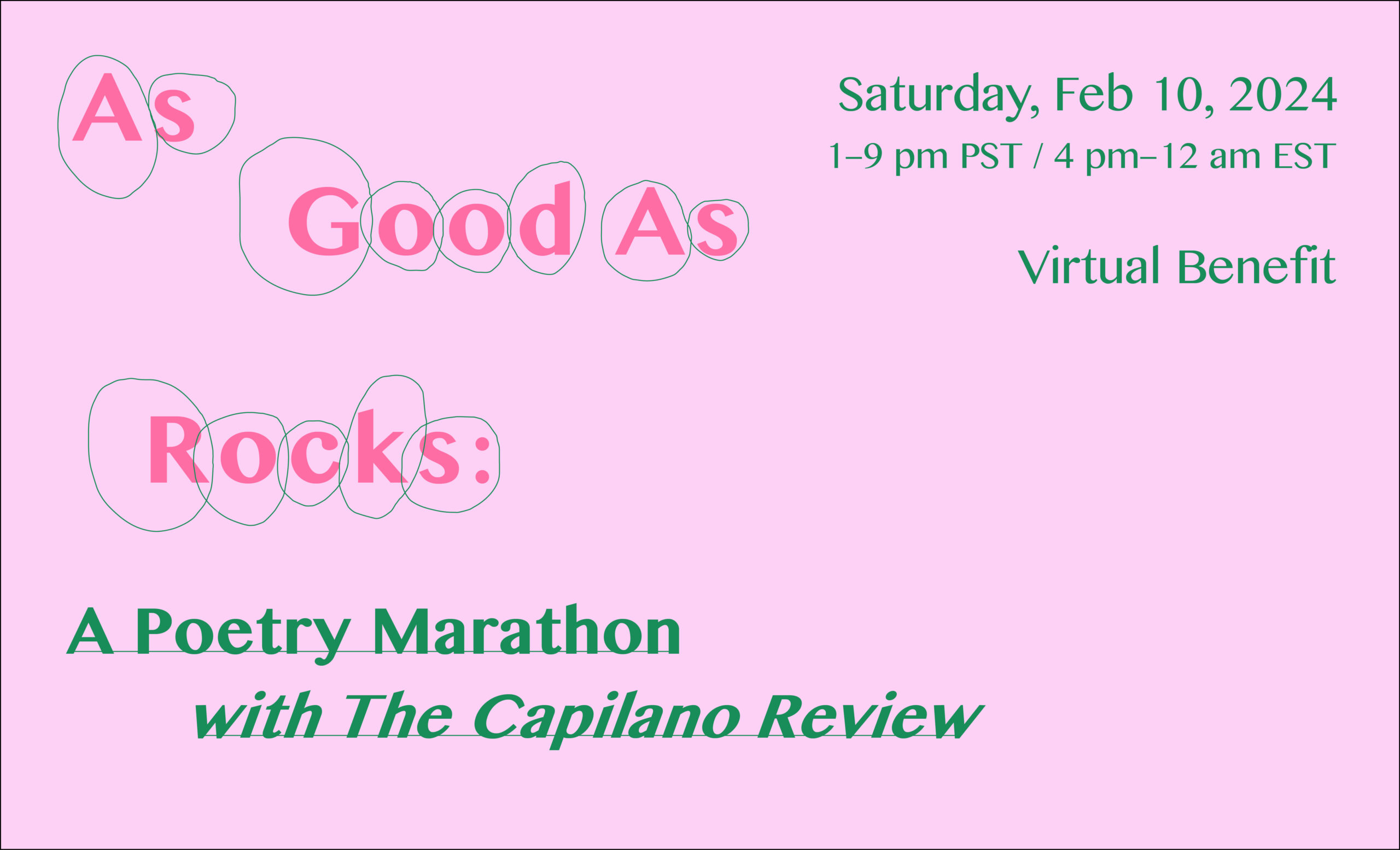 “As Good As Rocks”: A Poetry Marathon with The Capilano Review • The ...